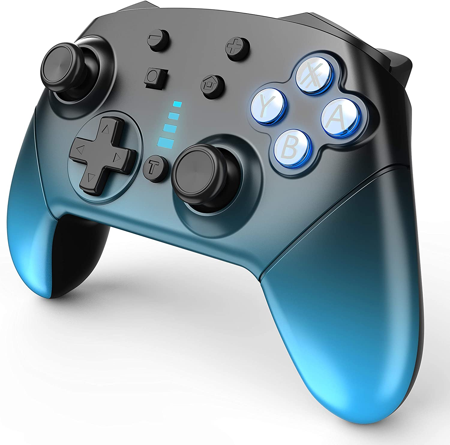 Bluetooth controller geschikt voor Nintendo Switch Pro & PC - blauw